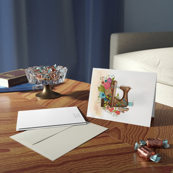 Brown Sewing Machine - Greeting cards (8, 16, and 24 pcs)