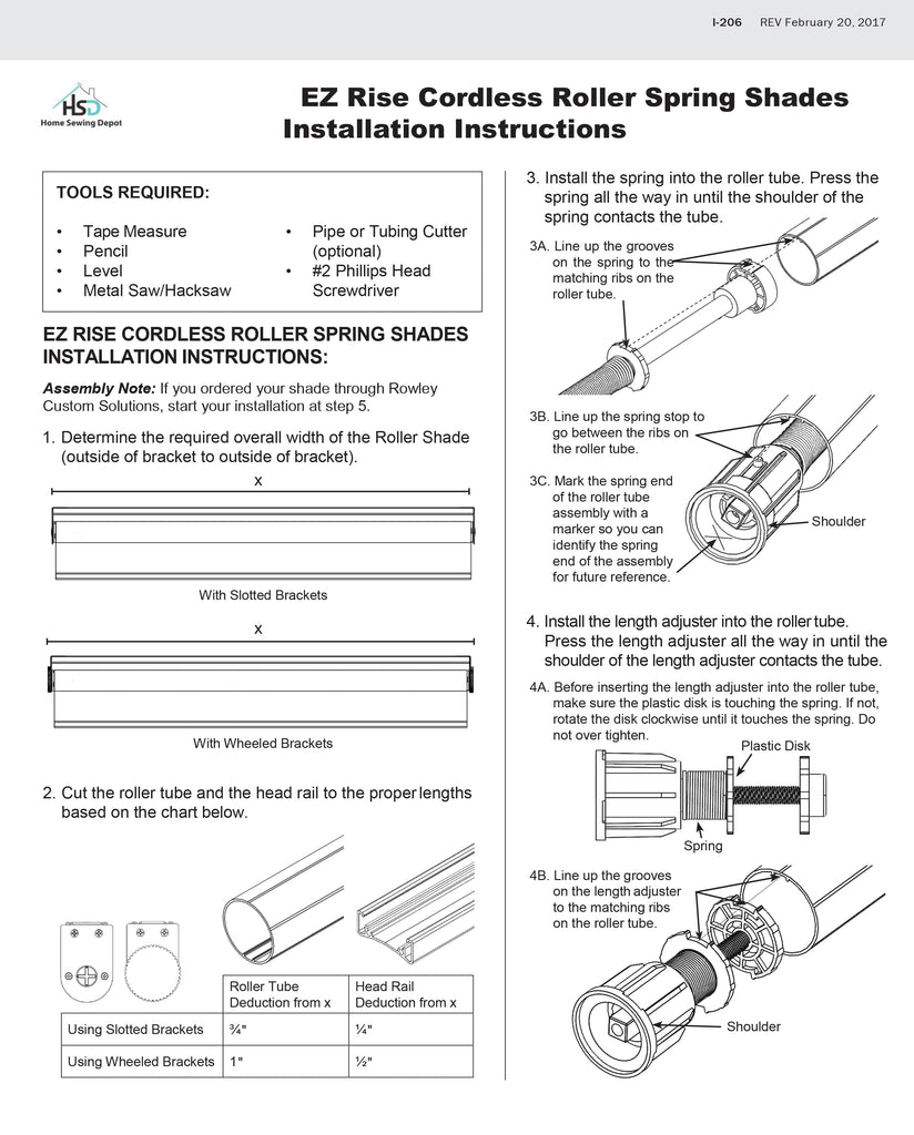 EZ Rise Cordless Roller Spring Shades