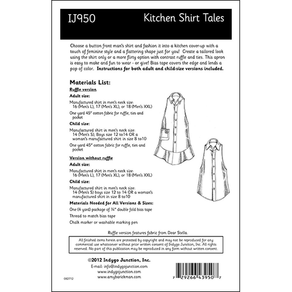 Kitchen Shirt Tales Recycled Apron by Indygo Junction