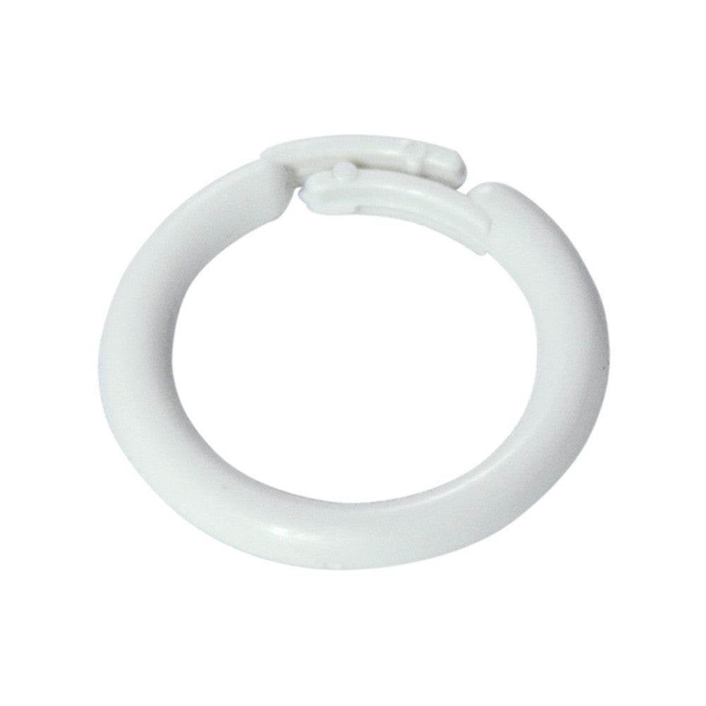 Split Rings 25 White Plastic for Top Treatments Shades 2 Sizes