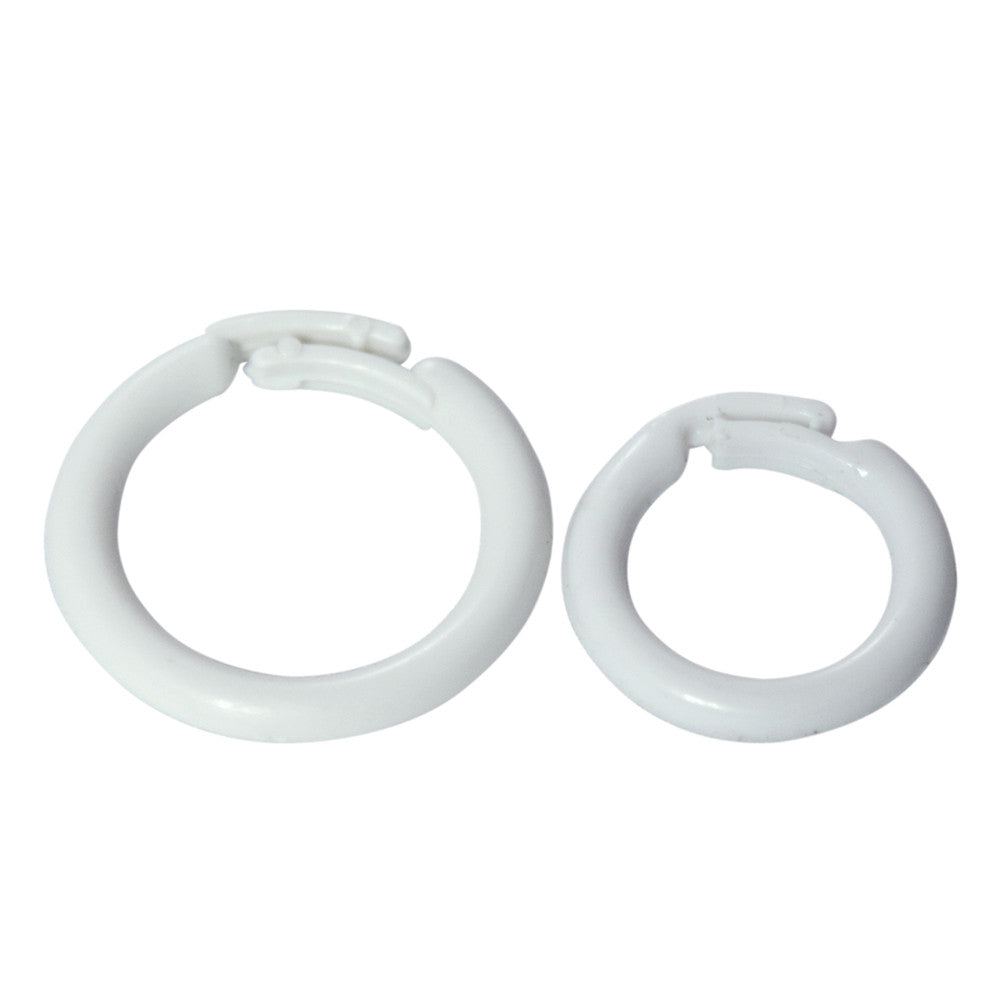 Split Rings 25 White Plastic for Top Treatments Shades 2 Sizes